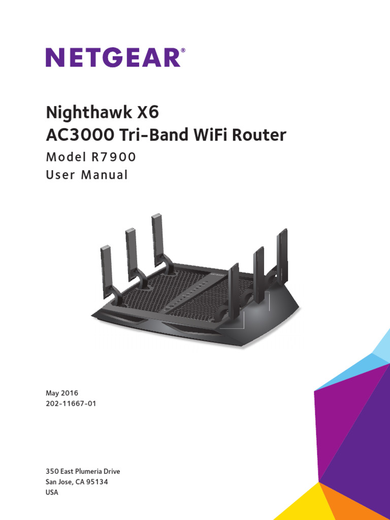 Nighthawk X6 Ac3000 Tri-Band Wifi Router: Model R7900 User Manual | PDF ...