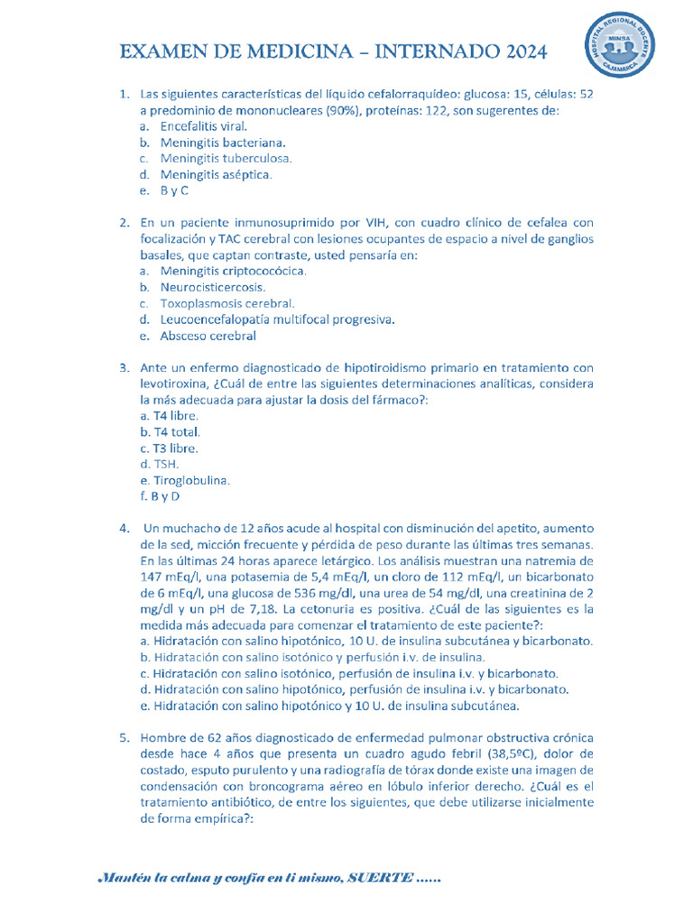 Examen de Medicina 240818 114908 | PDF
