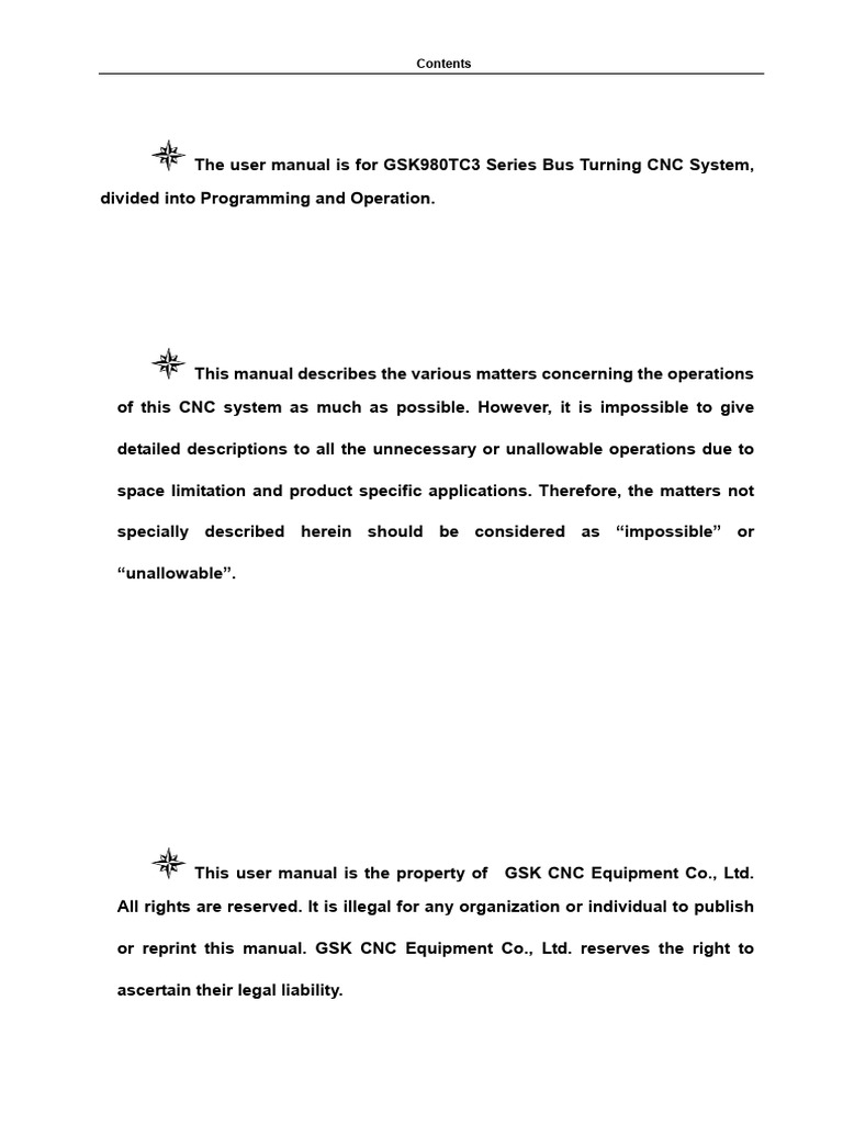 GSK980TC3 Series Bus Turning CNCsystem PLC, Installation and Connection User Manual | PDF ...