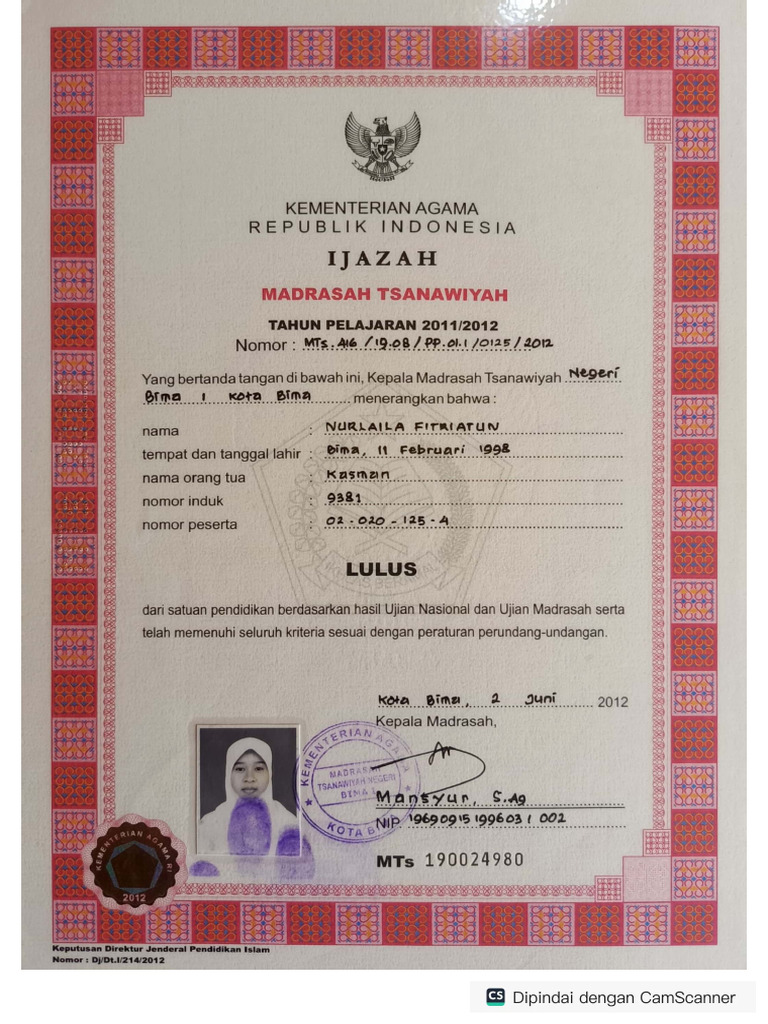 Ijazah SMP | PDF