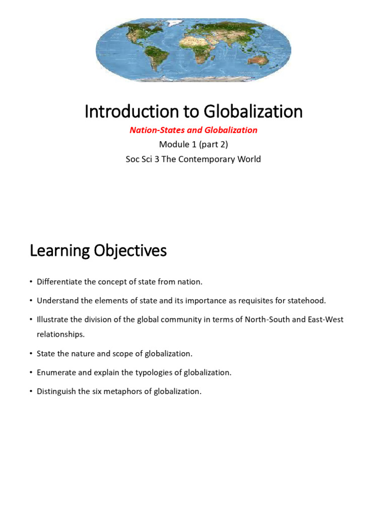 Module 1 Intro To Globalization - Part 2 | PDF | Globalization | Economies