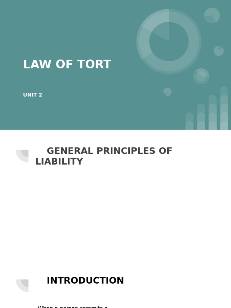 Law of Tort - Unit - 2 | PDF | Negligence | Tort