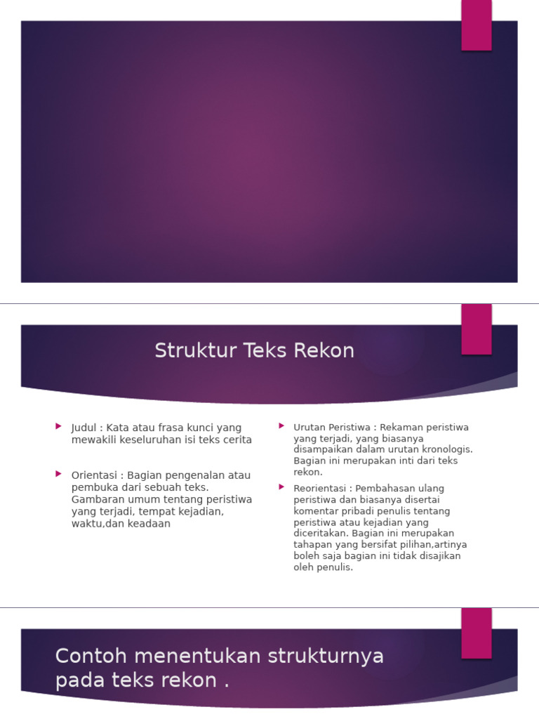Presentation1 Struktur Teks Rekon | PDF