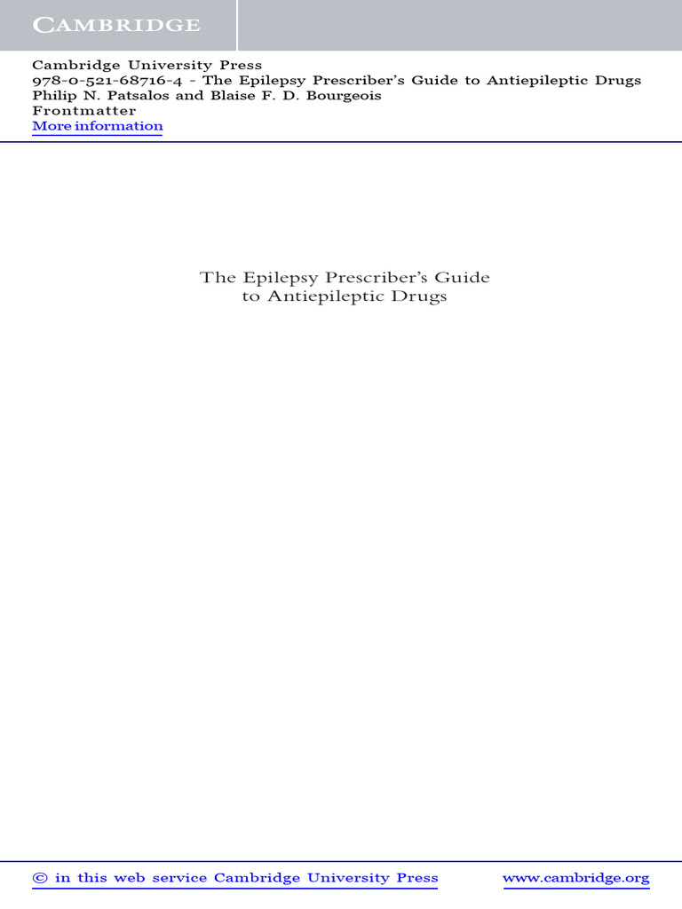 The Epilepsy Prescriber S Guide To Antiepileptic Drugs sfbr2ndbfq | PDF ...