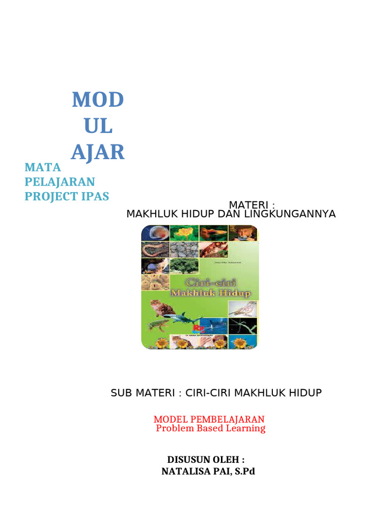 Ciri-Ciri Makhluk Hidup dalam Pembelajaran | PDF | Sains & Matematika