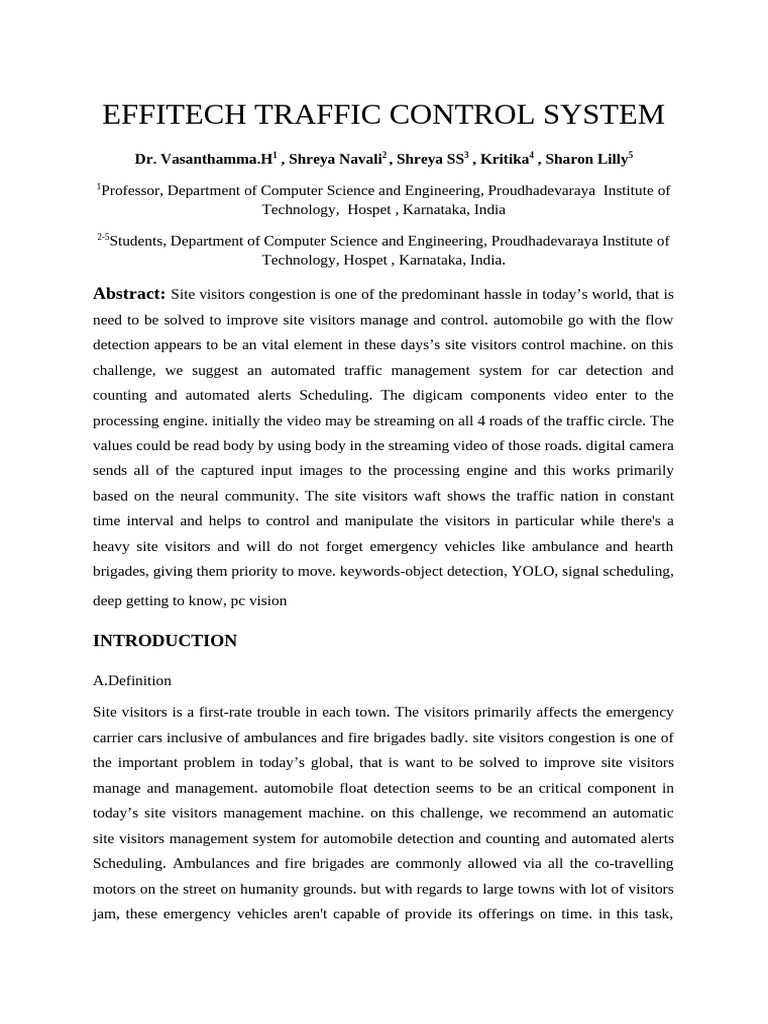 PP Traffic Project - 11 | PDF | Traffic | Artificial Neural Network