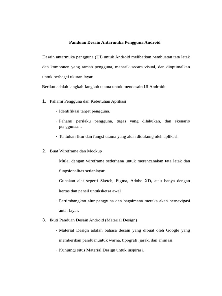 Desain Antarmuka Android | PDF