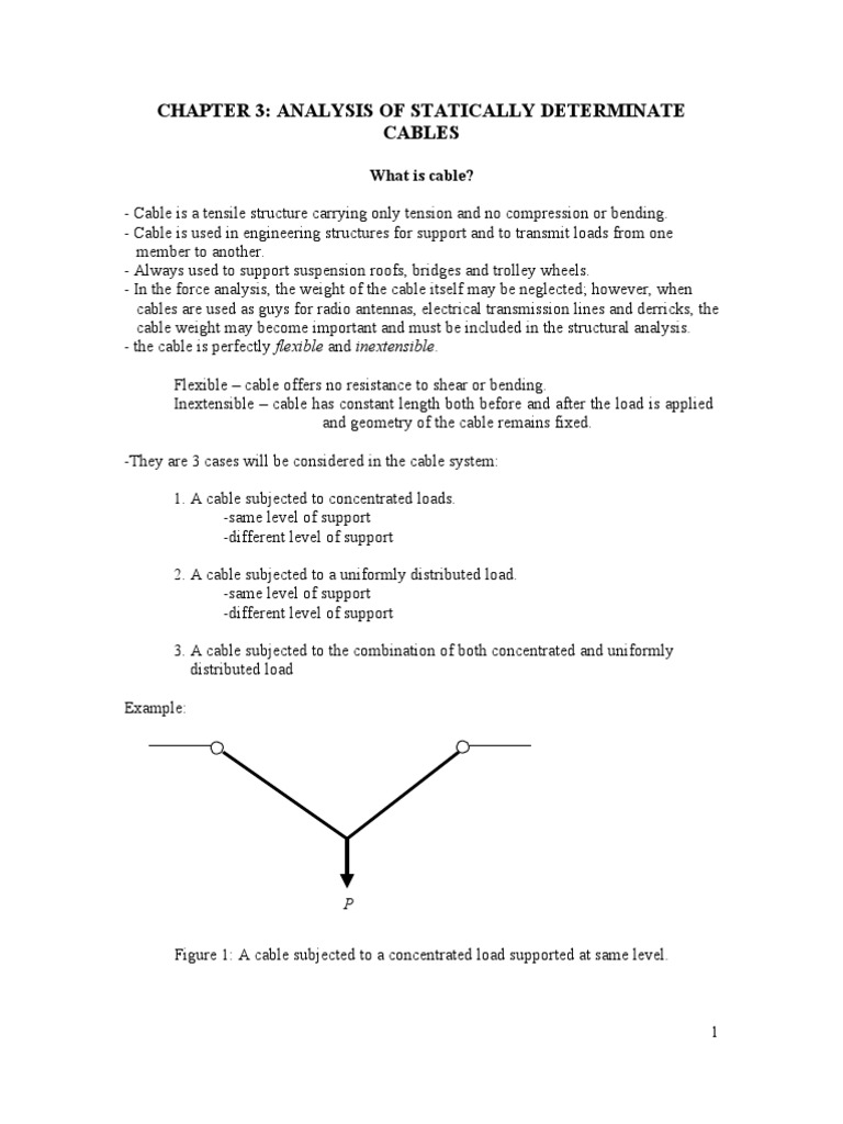 Chapter 2 - Cables | PDF | Structural Load | Cable