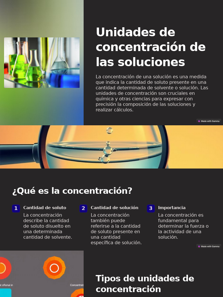 Unidades de Concentracion de Las Soluciones | PDF | Concentración | Mole (Unidad)