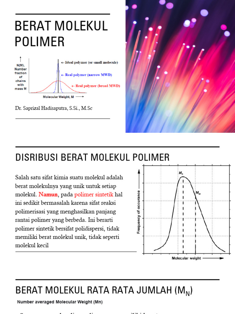 Pertemuan 5 Berat Molekul Polimer | PDF | Sains & Matematika ...