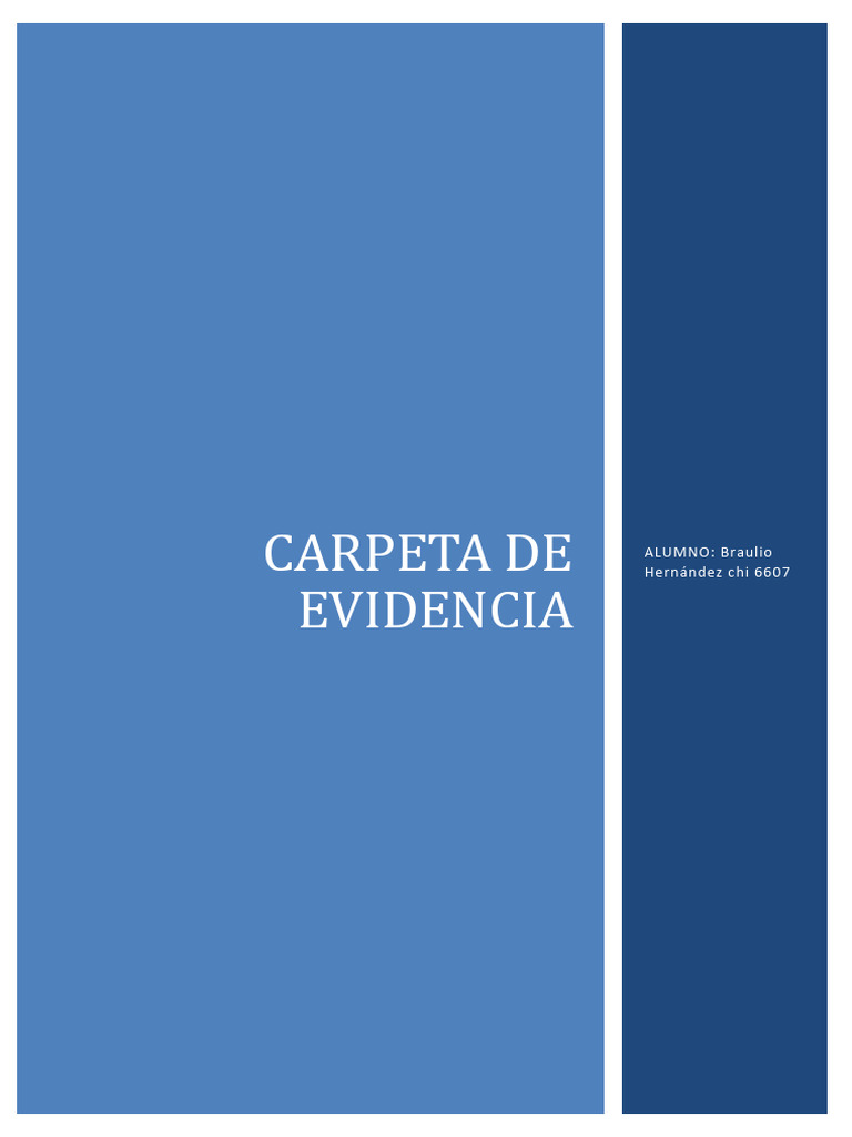 Carpeta de Evidencia.. | PDF