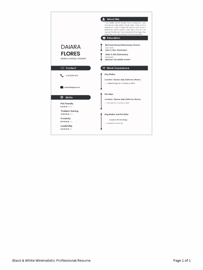 Black & White Minimalistic Professional Resume.pdf | PDF Black & White Minimalistic Professional Resume.pdf | PDF