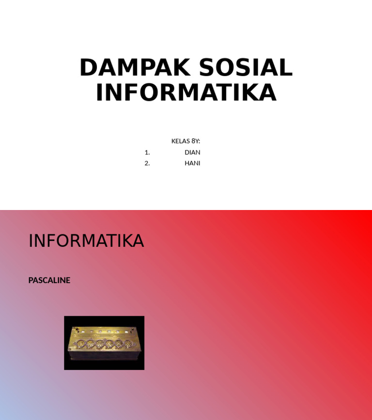 DAMPAK SOSIAL INFORMATIKA | PDF