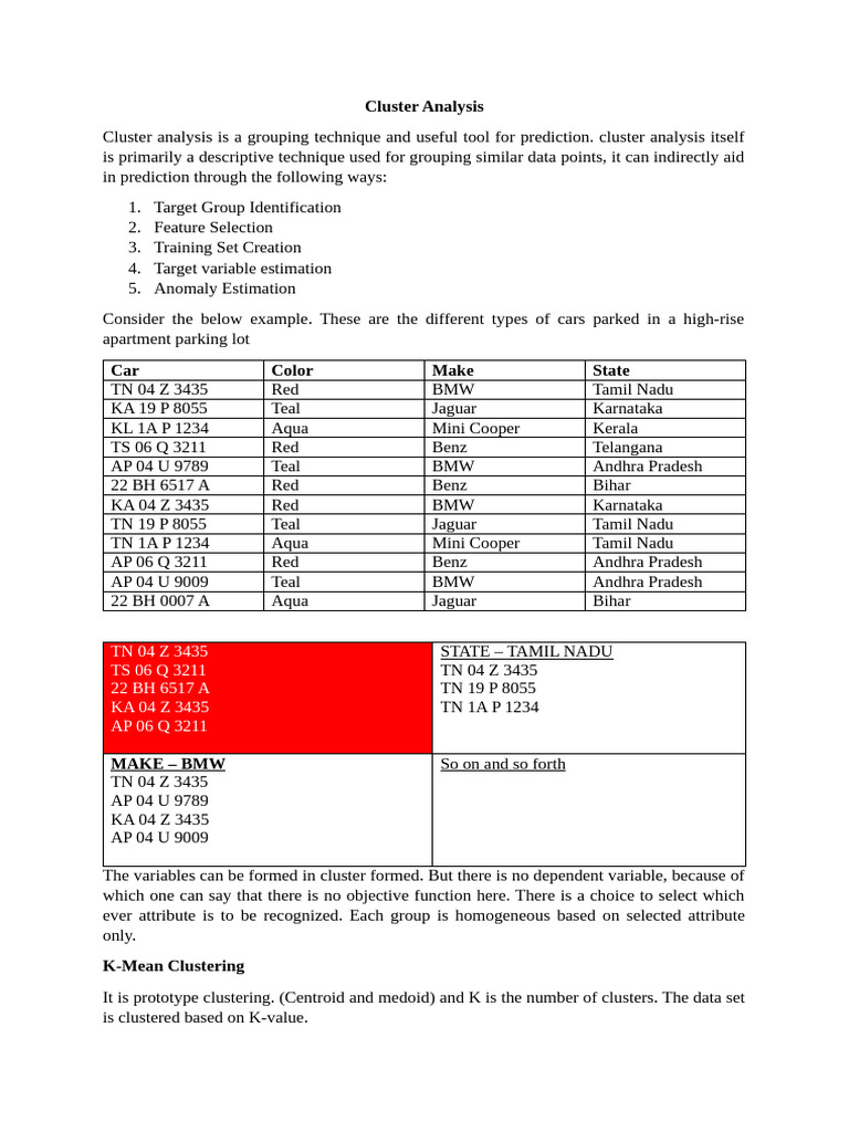 Cluster Analysis | PDF