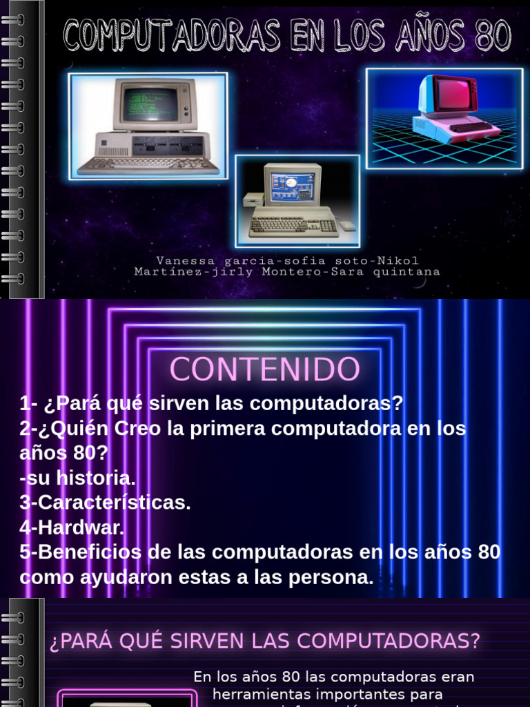Computadoras en los 80: Evolución y Beneficios | PDF | Informática ...
