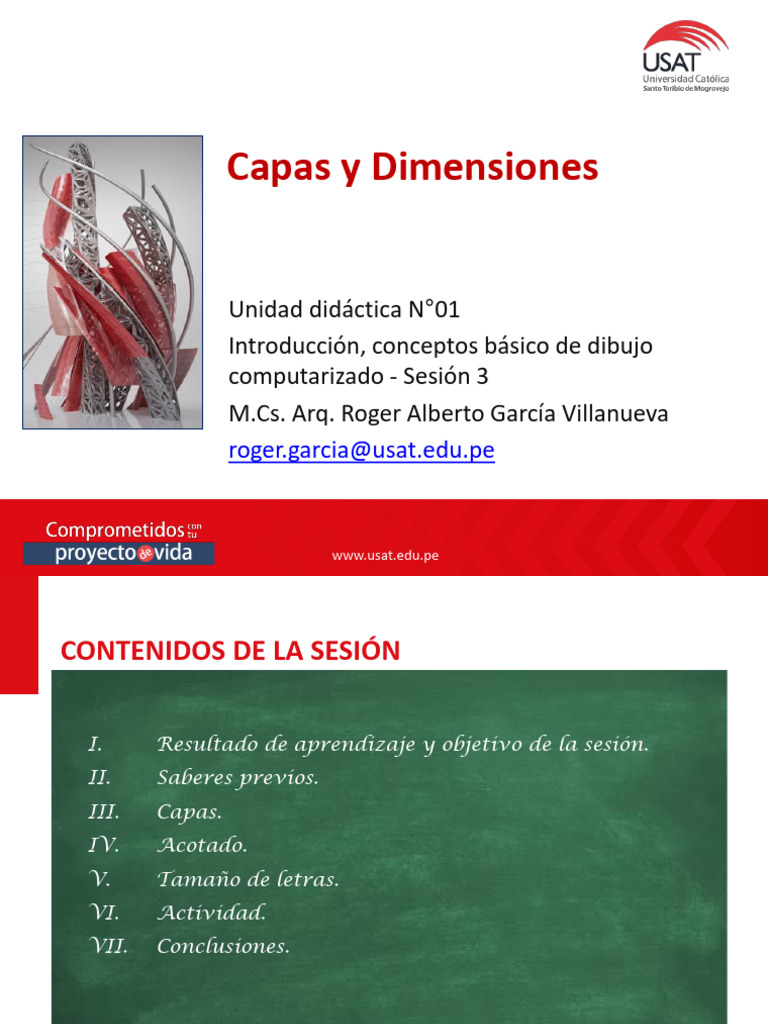 Sesión 3 - Capas y dimensiones | PDF