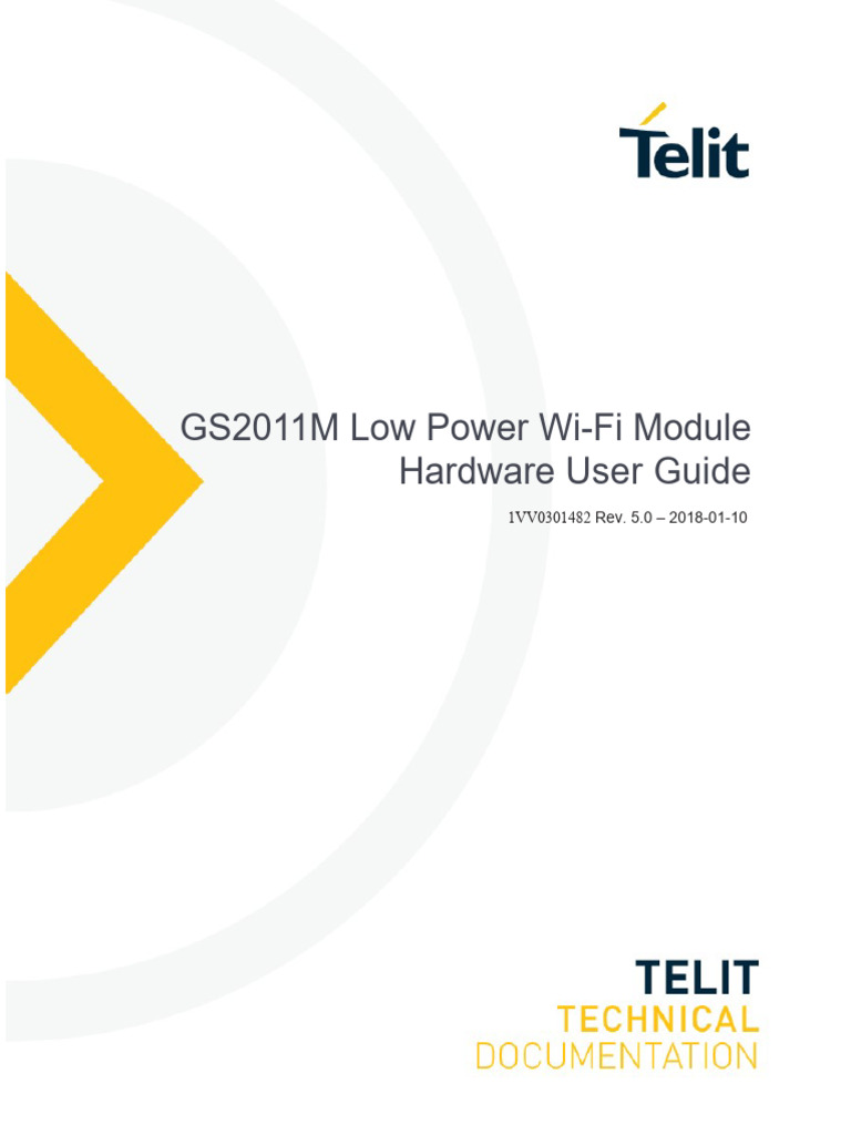 GS2011M Low Power Wi-Fi Module Hardware Guide Rev 5.0 | PDF | Ieee 802. ...