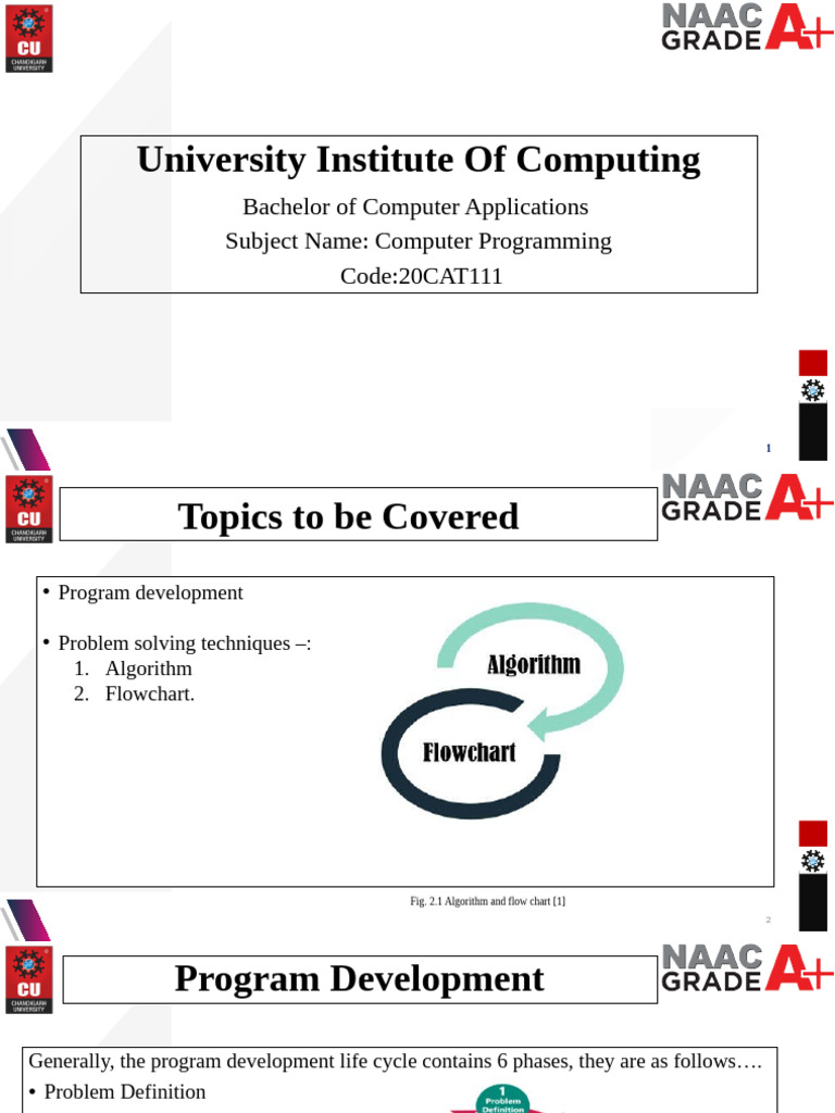 Unit - 1 CP (Lecture 2) | PDF | Algorithms | Computer Program