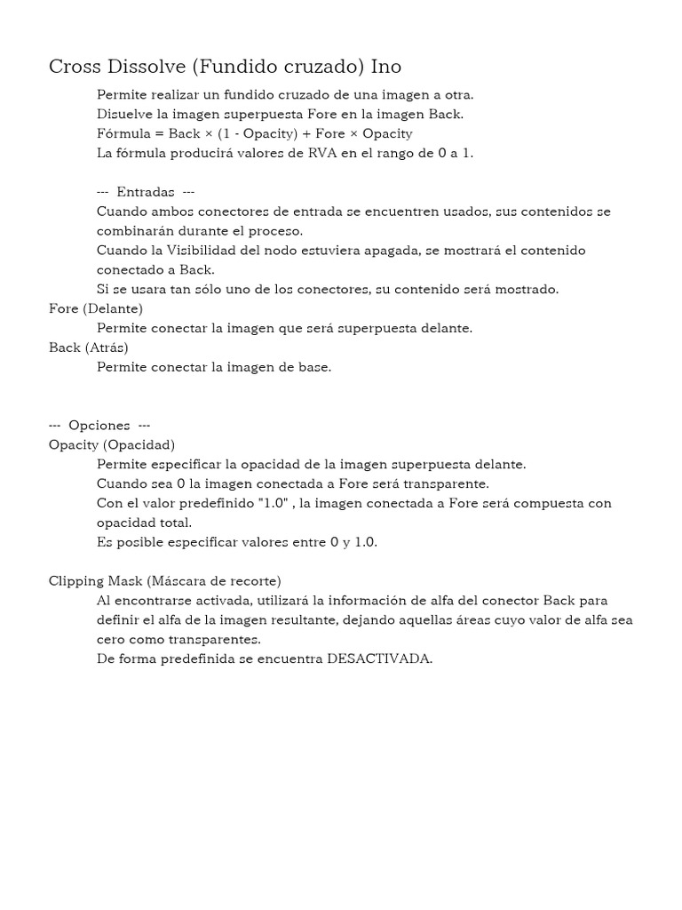 Cross Dissolve Ino | PDF