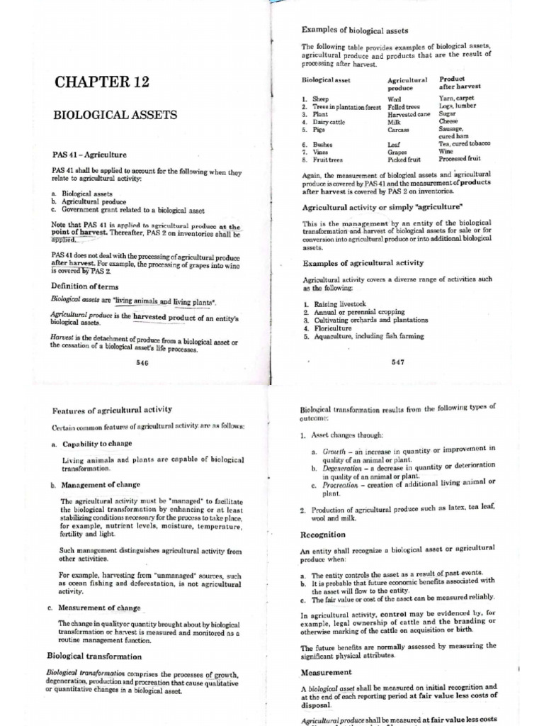 Biological Assets | PDF