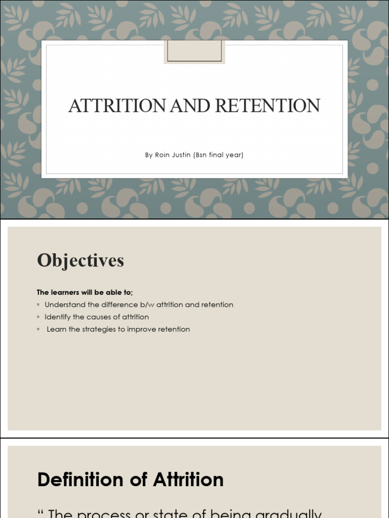 Attrition and Retention Presentation | PDF | Career & Growth | Finance ...