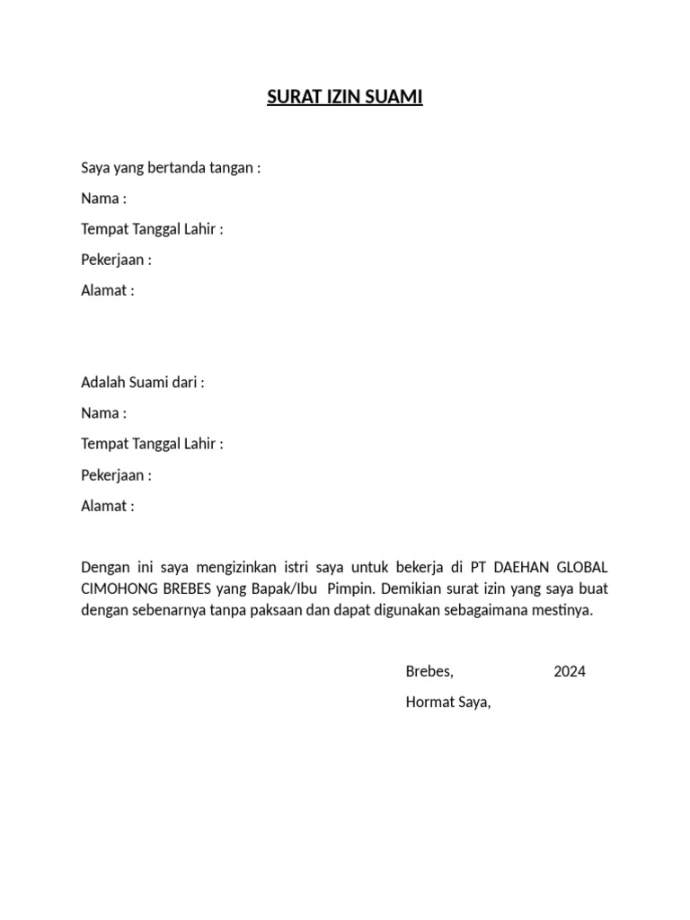 Surat Izin Suami Pdf