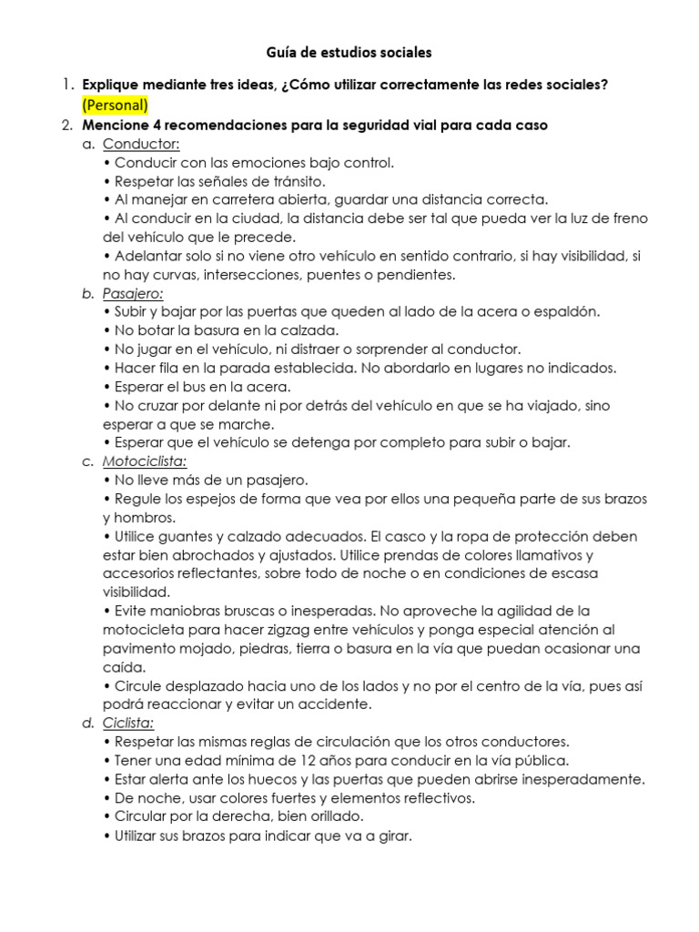 Guía de Estudios Sociales - Sexto | PDF | Transporte | Drogas
