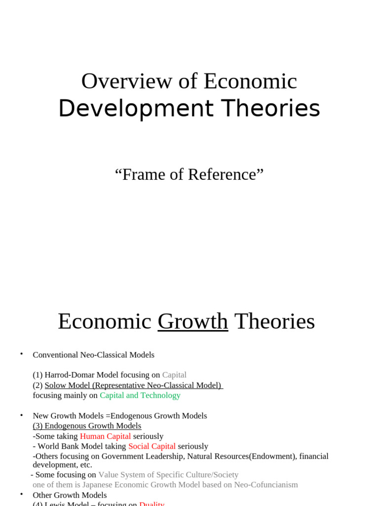 Growth Theories Overview 1 | PDF | Production Function | Economics