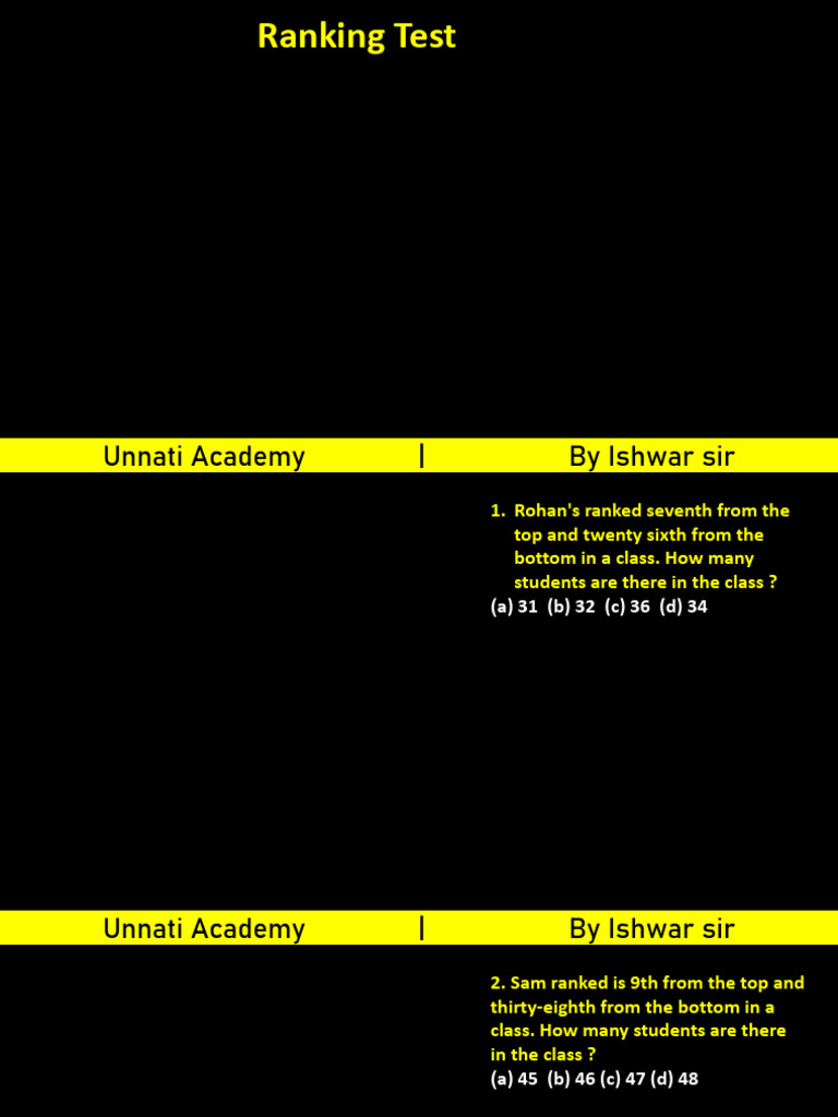 Ranking Test | PDF