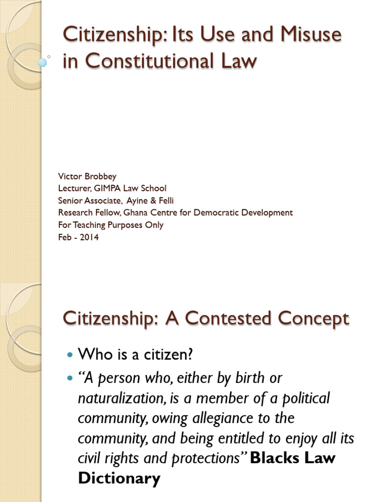 Citizenship Notes 2 | PDF | Citizenship | Ivory Coast