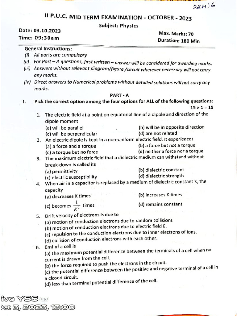 2nd Pu Phy Udupi | PDF