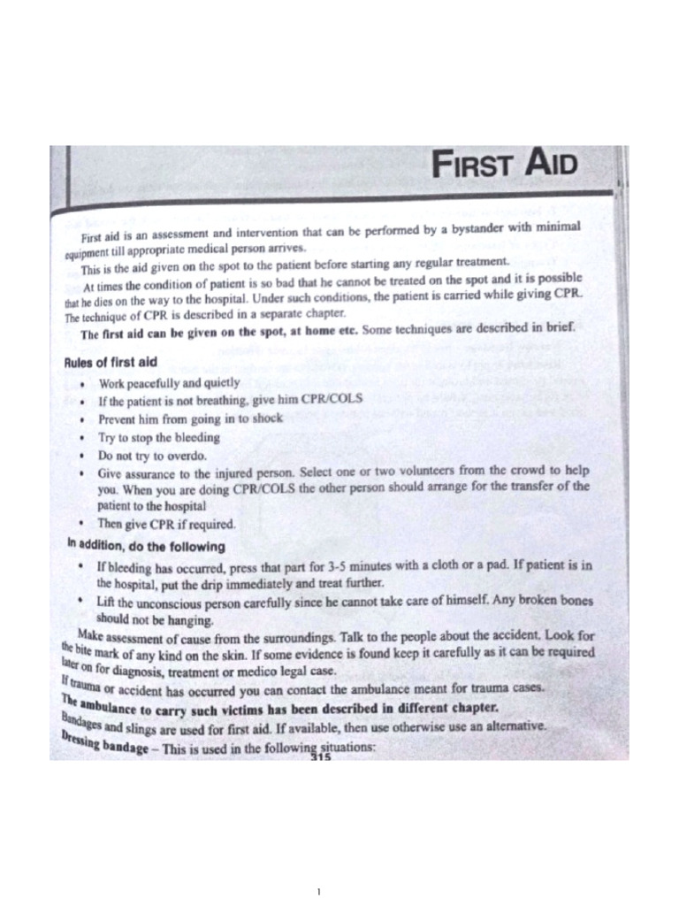 First Aid | PDF