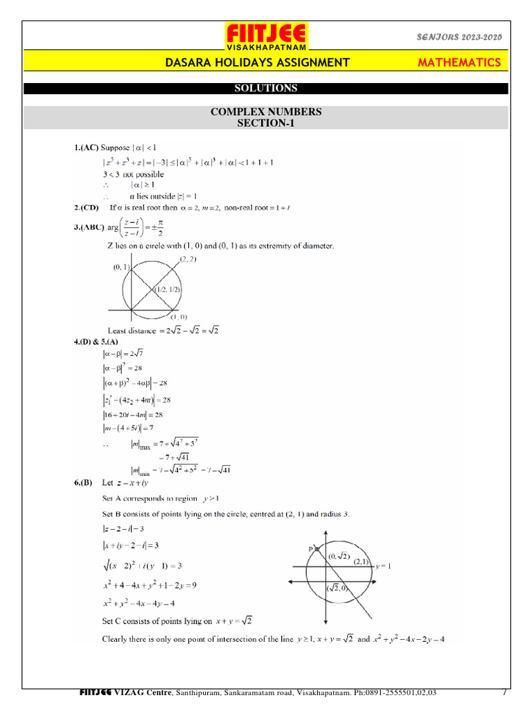 Senior Dasara Holidays Assignment Solutions | PDF