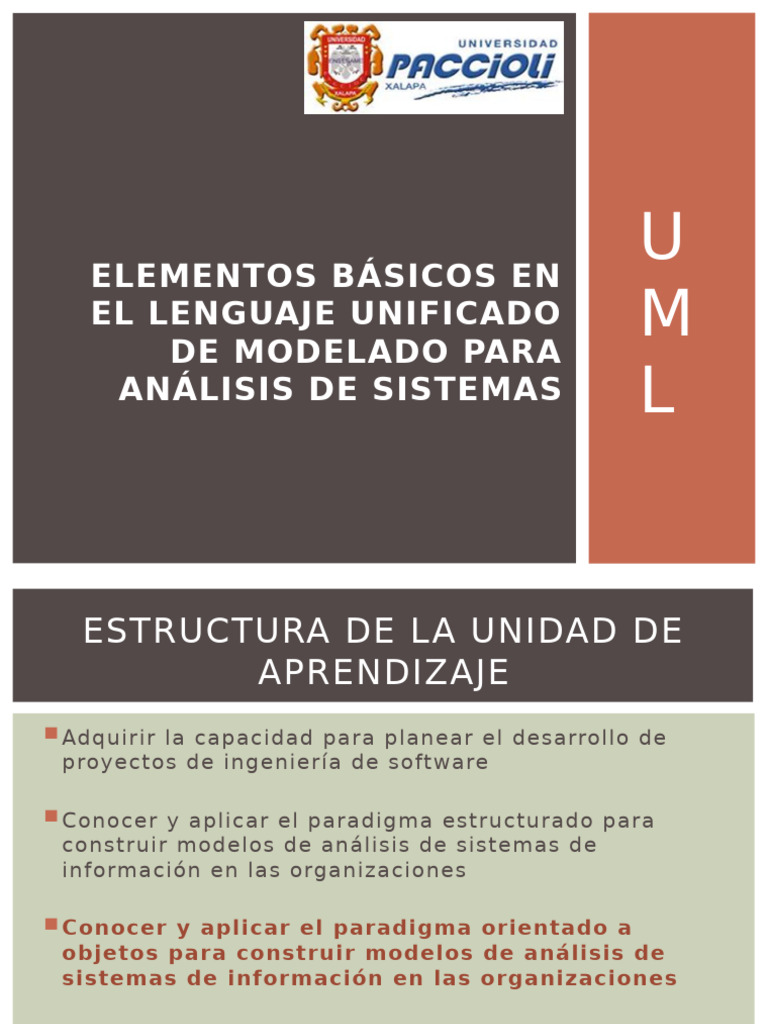 Elementos Básicos en El Lenguaje Unificado de Modelado para Análisis de Sistemas | PDF ...