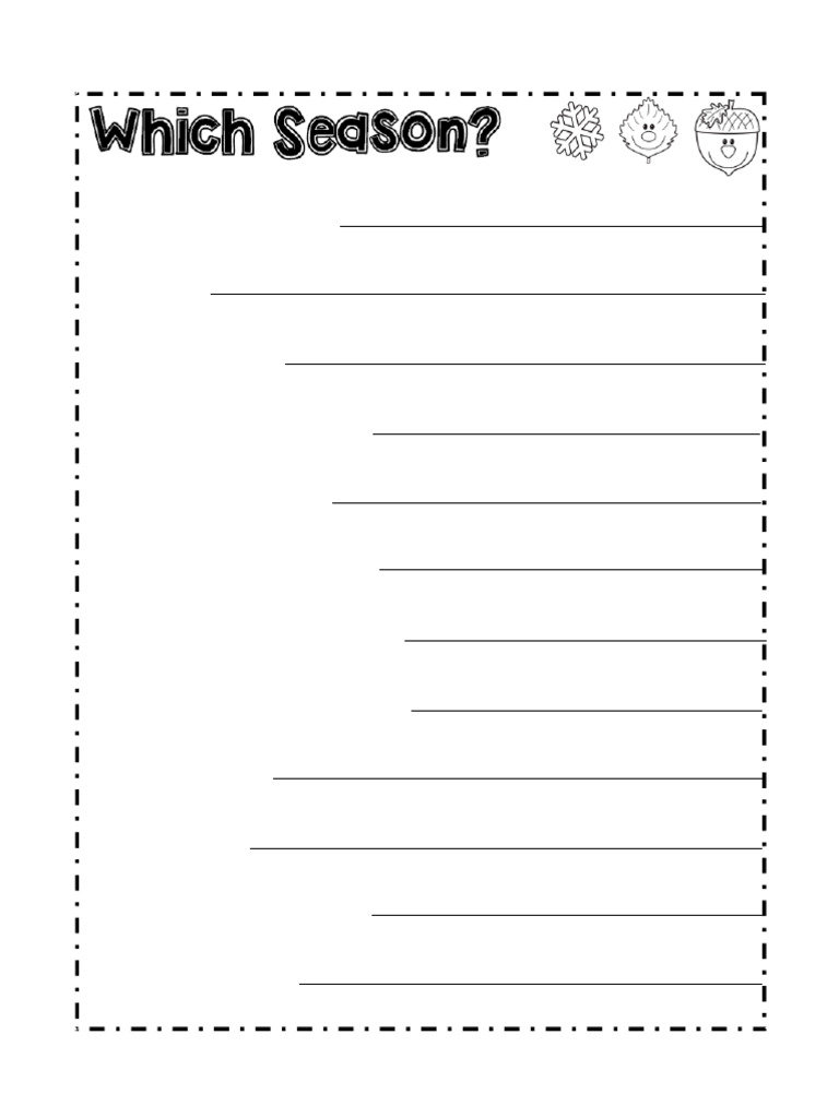 Seasonal Worksheet Activity | PDF