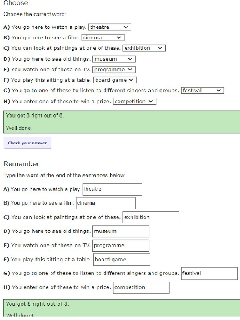 Entertainment Vocabulary | PDF