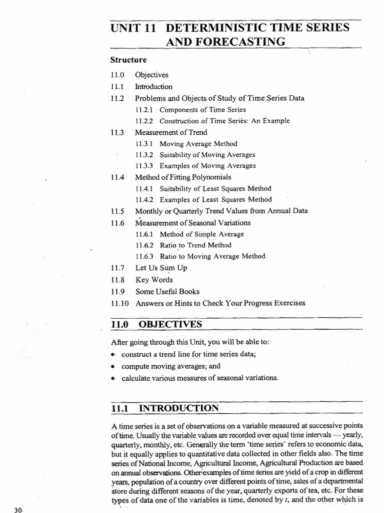 Unit 11 | PDF | Seasonality | Time Series