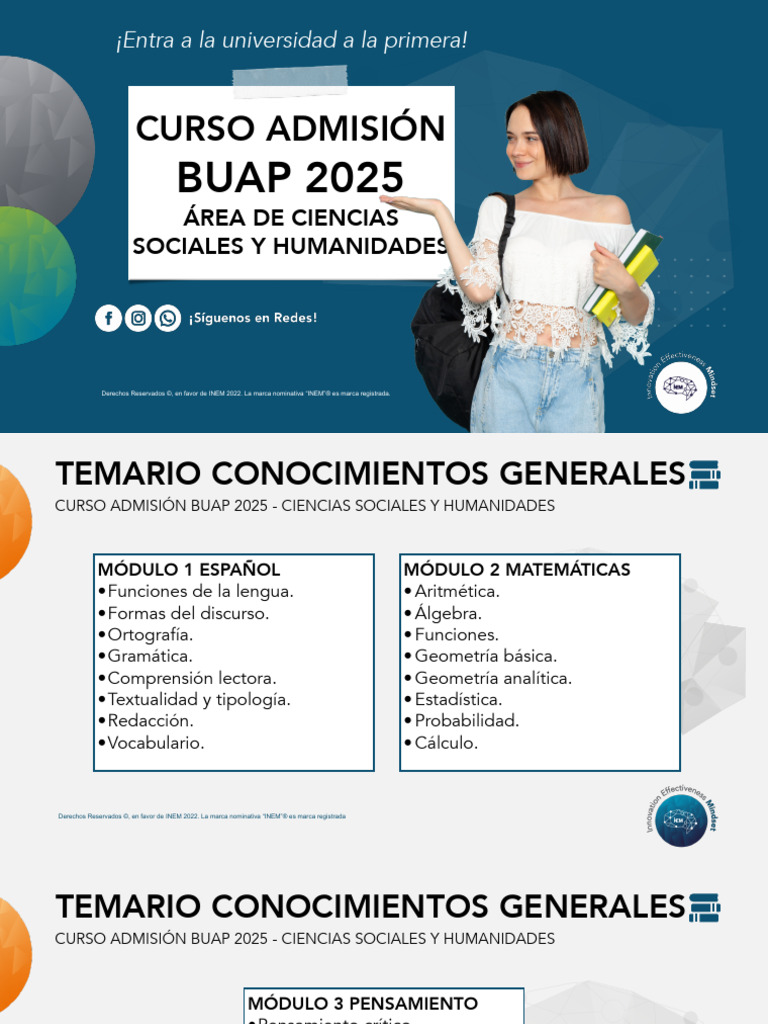 CURSO BUAP ÁREA DE CIENCIAS SOCIALES 2025 | PDF | Humanidades | México