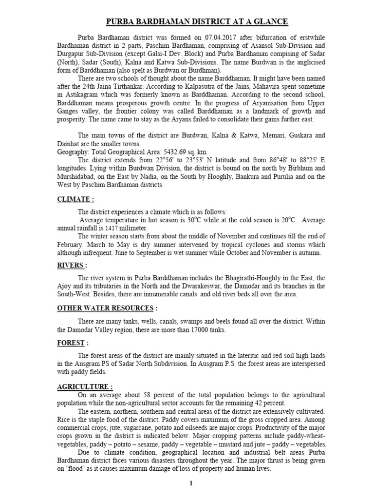 DPPurba Bardhaman20464 Releted Info | PDF | Emergency Management ...