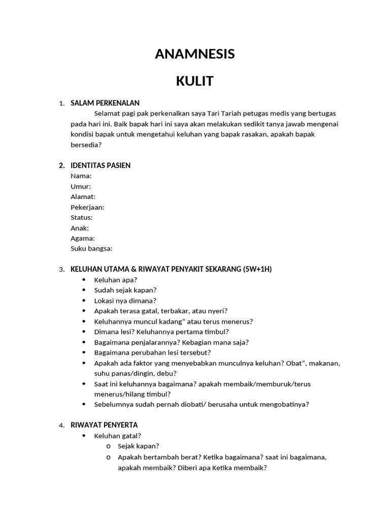 Anamnesis Blok 18 | PDF