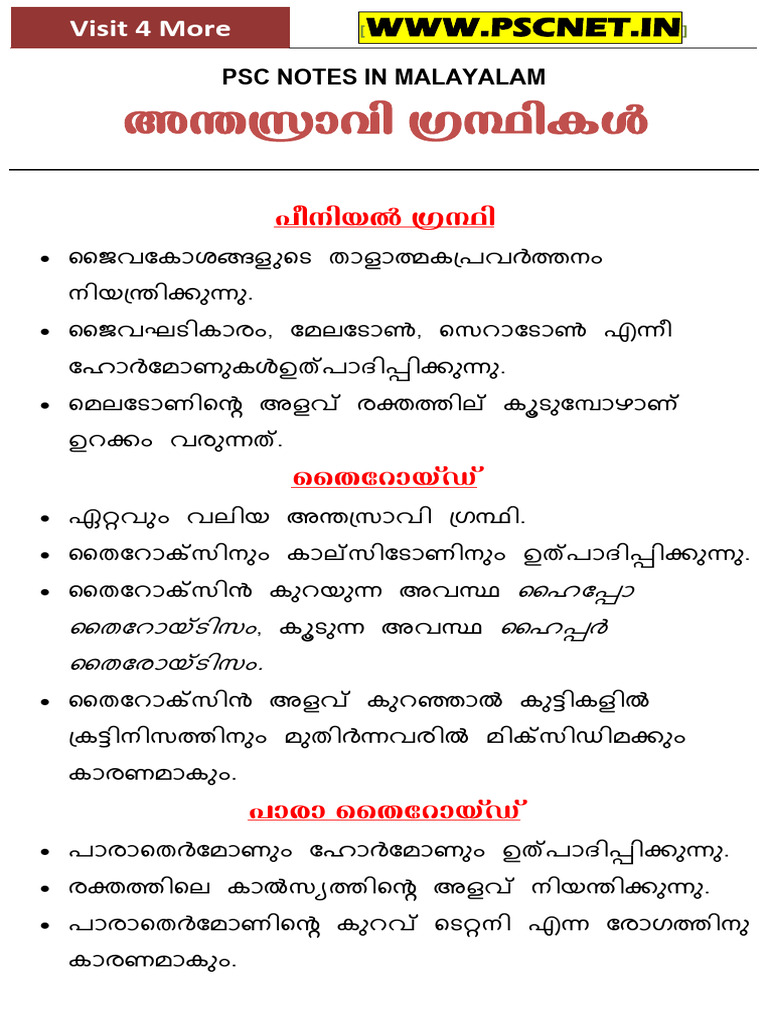 PSC Notes in Malayalam Granthikal | PDF