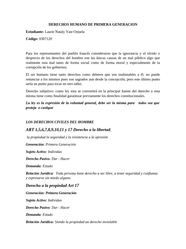 Taller Derechos Humanos | PDF | Derechos | Estado (política)