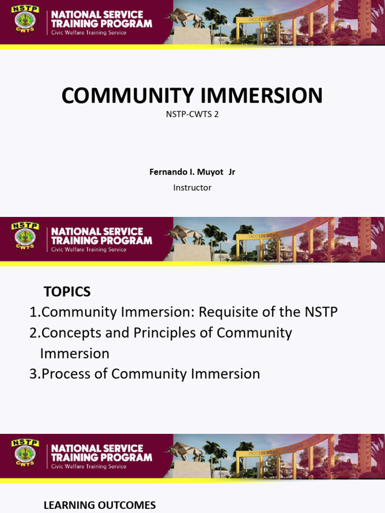 Community Immersion PPT 2 | PDF | Community | Needs Assessment