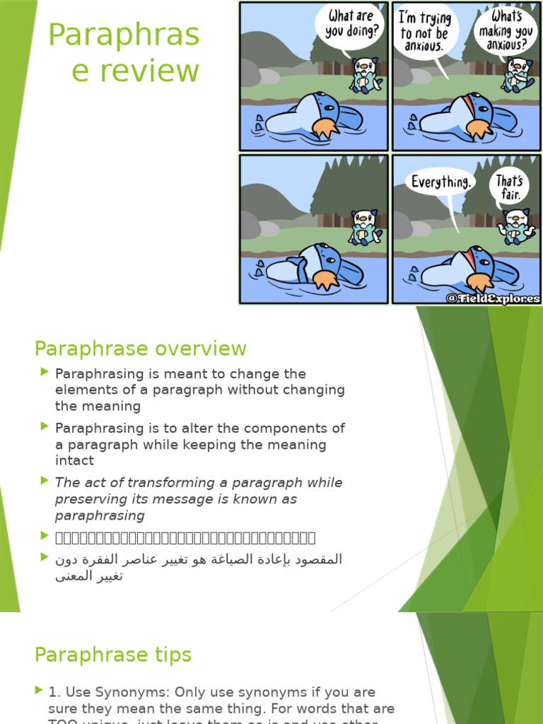 Paraphrase Review | PDF