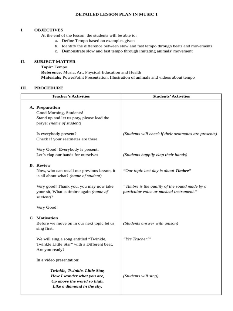 Understanding Tempo in Music Education | PDF | Language Arts & Discipline