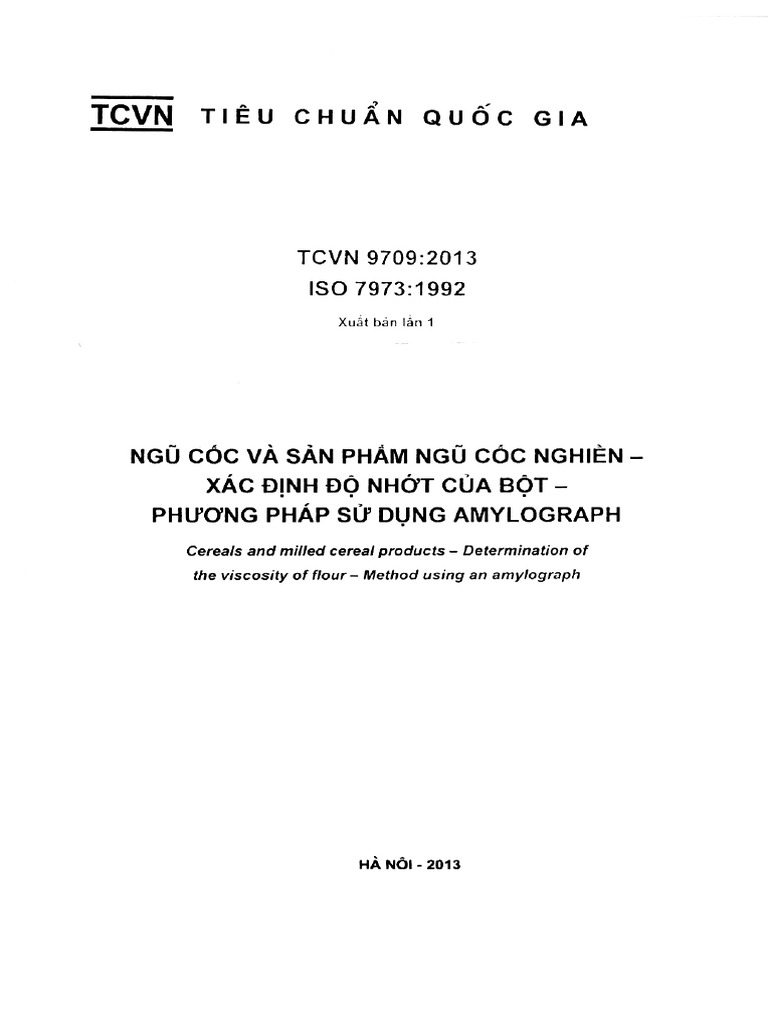 TCVN 9709-2013_Tinh bot_Do nhot Amylograph | PDF