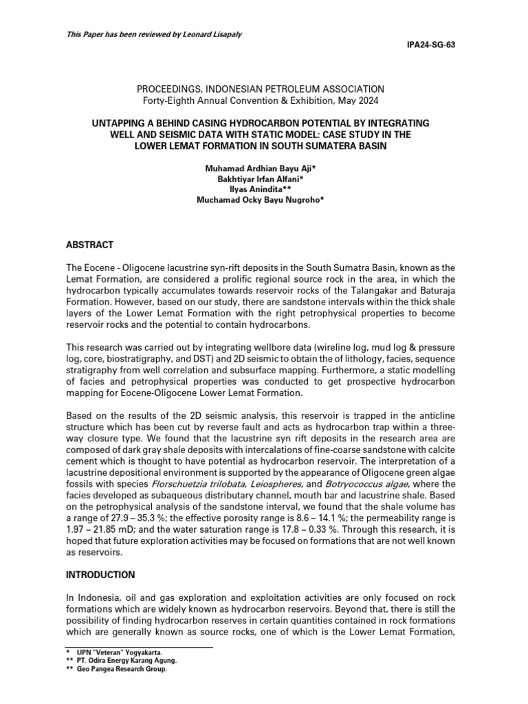 Ipa24 SG 63 | PDF | Rift | Petroleum Reservoir