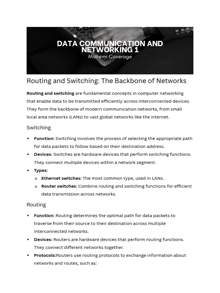Routing and Switching The Backbone of Networks | PDF | Routing ... Routing and Switching The Backbone of Networks | PDF | Routing ...