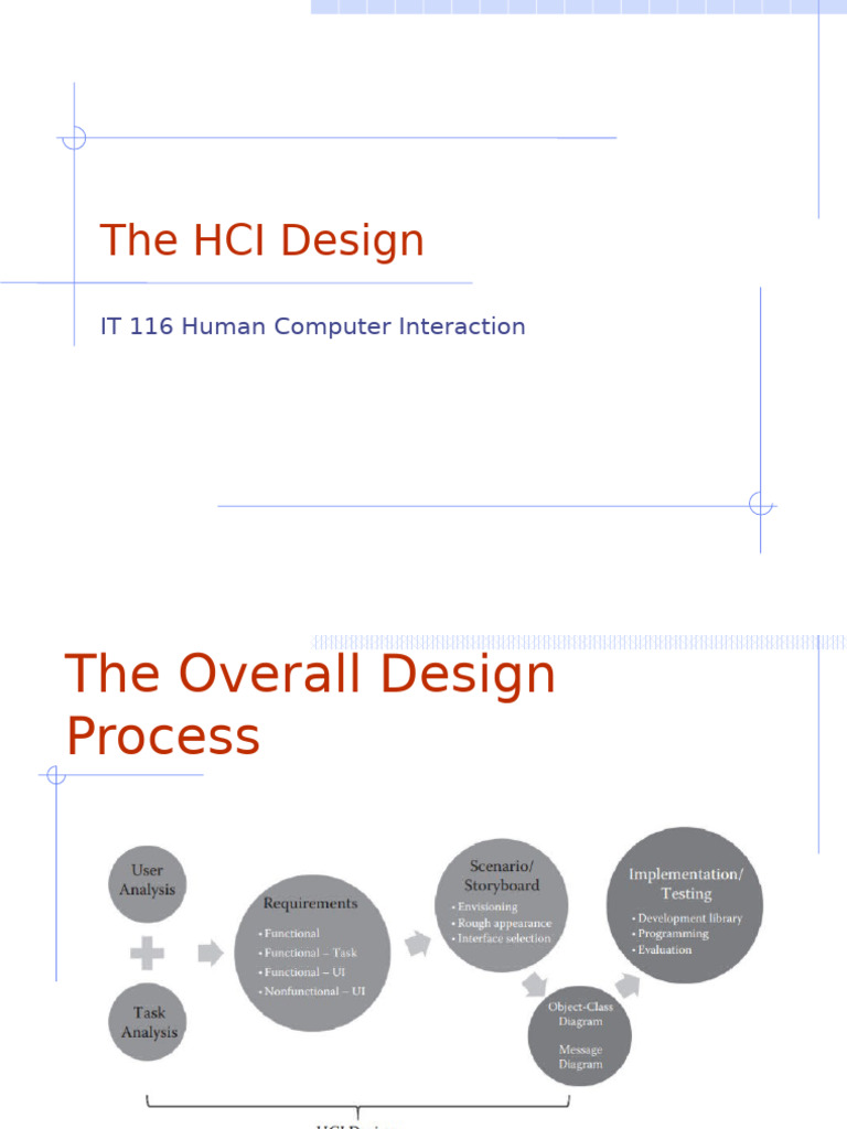 4 The HCI Design1 | PDF | User Interface | Usability