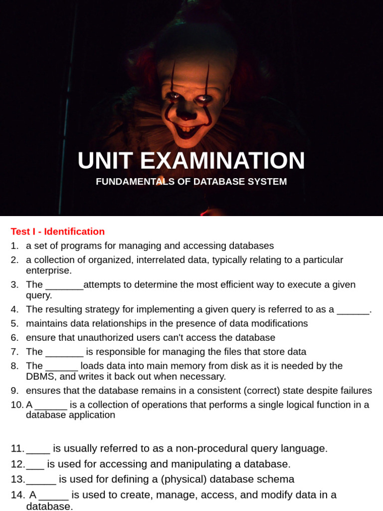 Unit Exam - FDS | PDF | Databases | Computing Unit Exam - FDS | PDF | Databases | Computing